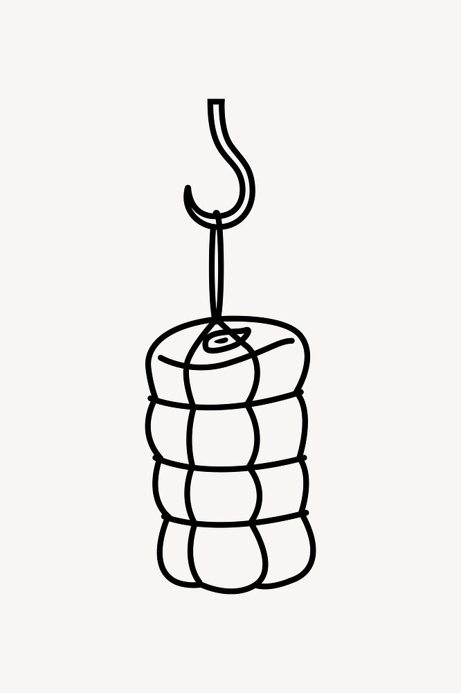 Smoked boneless ham line art | Free Photo Illustration - rawpixel