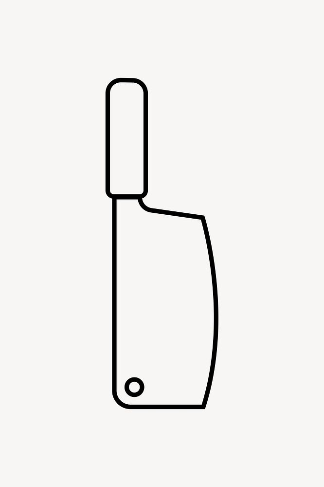 Meat cleaver line art vector | Premium Vector Illustration - rawpixel