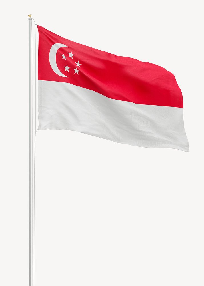Flag of Singapore on pole | Free Photo - rawpixel