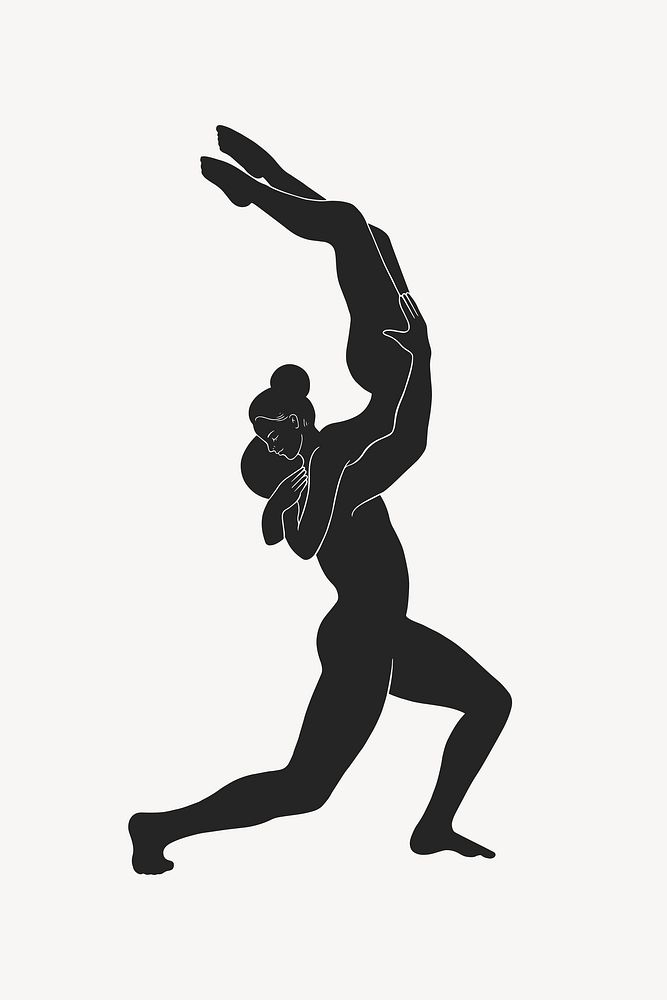 Couple silhouette, spiritual illustration vector | Premium Vector ...