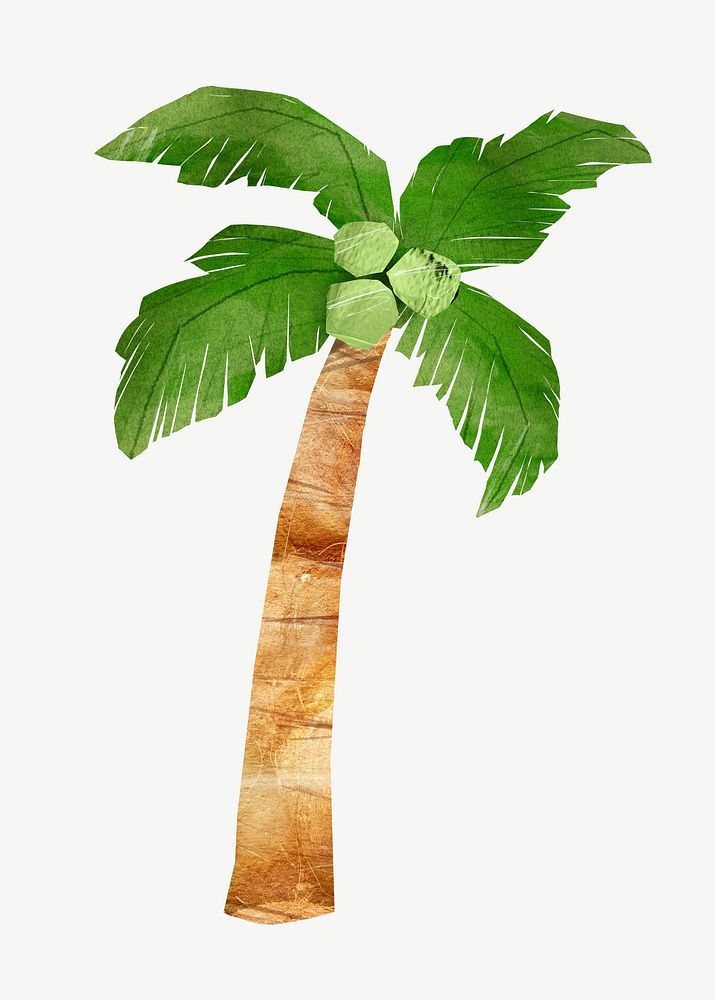 Coconut tree, paper craft element | Premium PSD - rawpixel