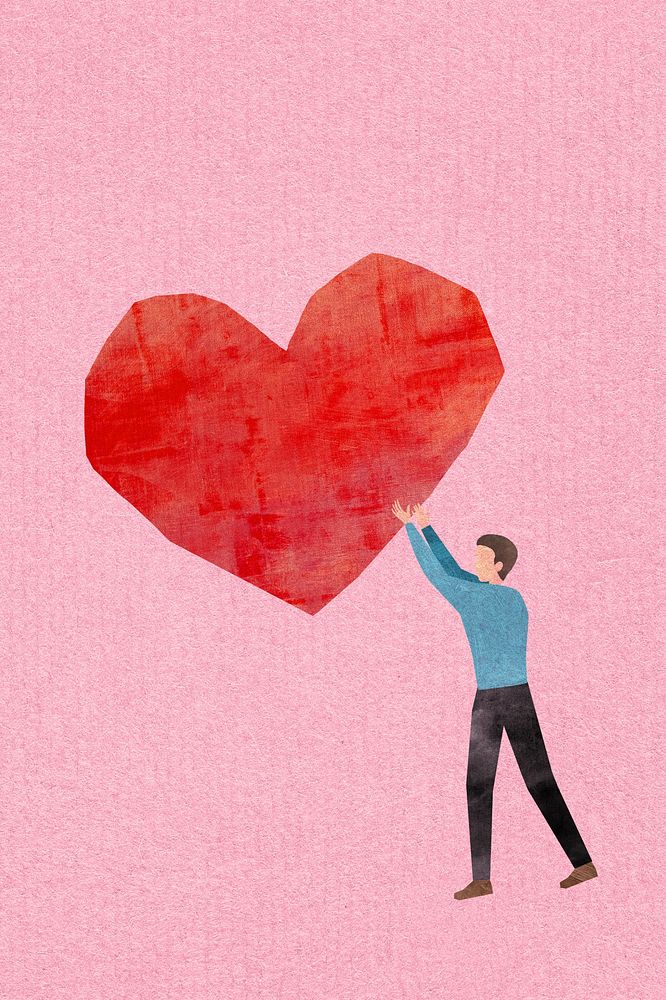 Hand holding heart, paper craft | Free Photo Illustration - rawpixel