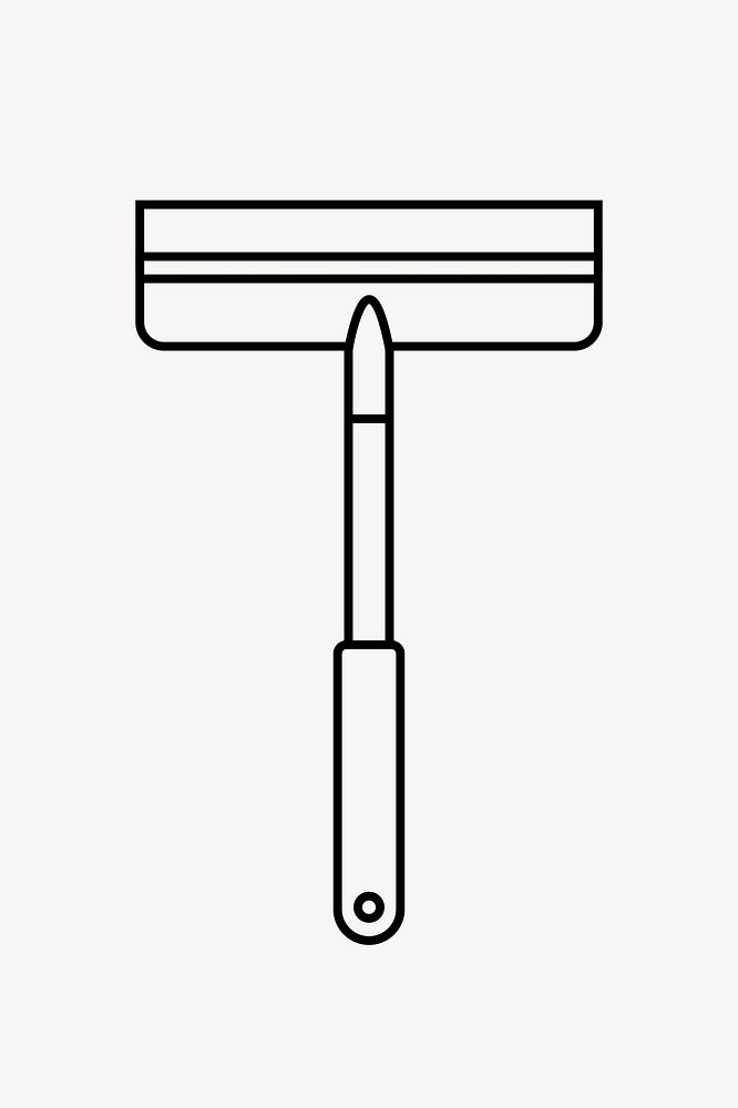 Squeegee line art collage element | Free Photo Illustration - rawpixel