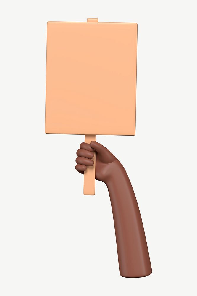 3D hand holding sign, collage | Premium PSD - rawpixel