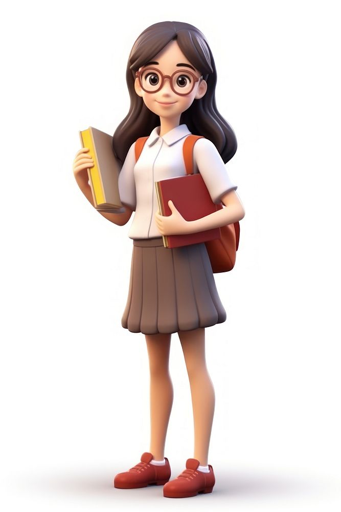 Student costume figurine cartoon skirt. | Premium Photo Illustration ...