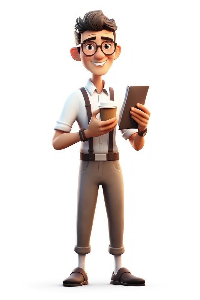 Cartoon technology portrait standing. | Premium Photo Illustration ...