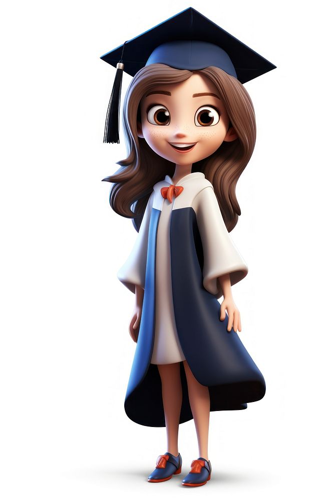 Graduation smiling cartoon toy. AI | Premium Photo Illustration - rawpixel