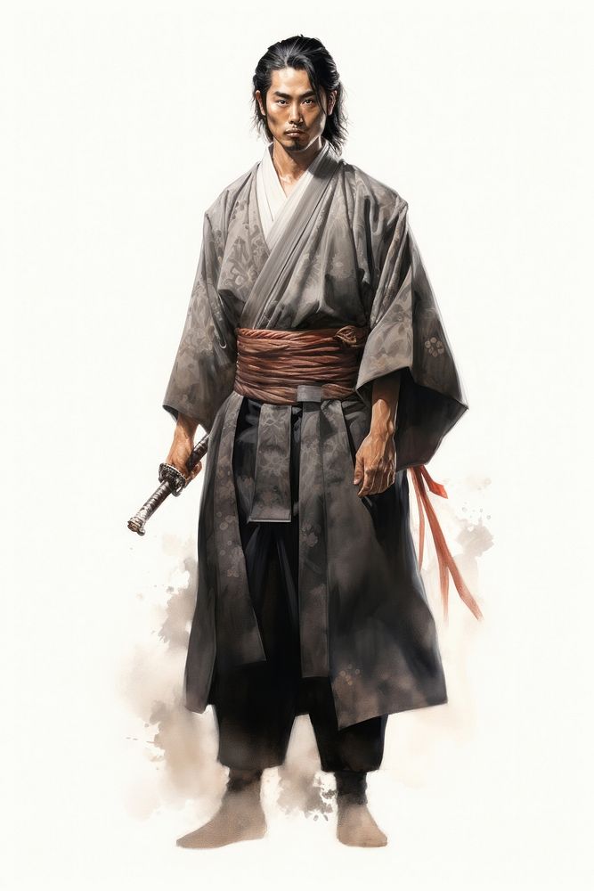 Samurai adult robe male | Free Photo Illustration - rawpixel