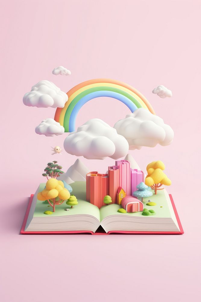 Book publication cartoon representation. | Free Photo Illustration ...