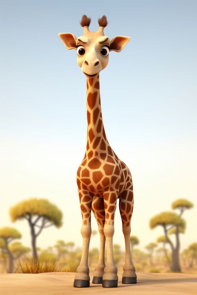 Giraffe wildlife cartoon animal. | Free Photo Illustration - rawpixel