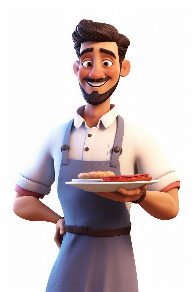 Cartoon smiling cook food. | Free Photo Illustration - rawpixel