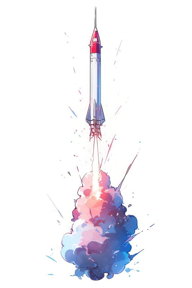 Rocket white background spacecraft splattered. | Free Photo ...