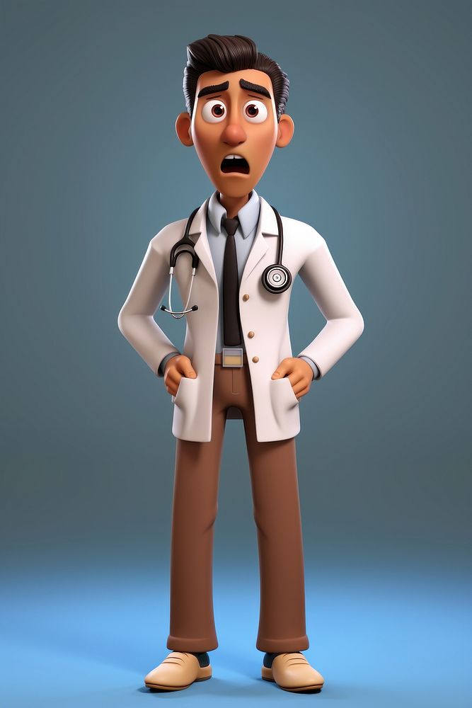 Stethoscope cartoon doctor physician. | Premium Photo Illustration ...
