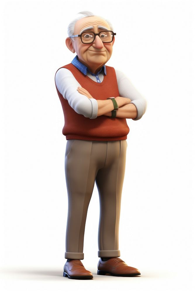 Grandfather portrait standing cartoon. | Free Photo Illustration - rawpixel