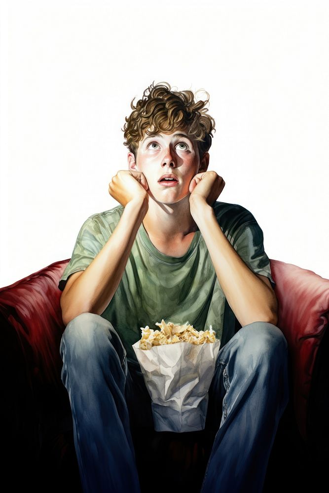 Popcorn portrait sitting food. | Premium Photo Illustration - rawpixel
