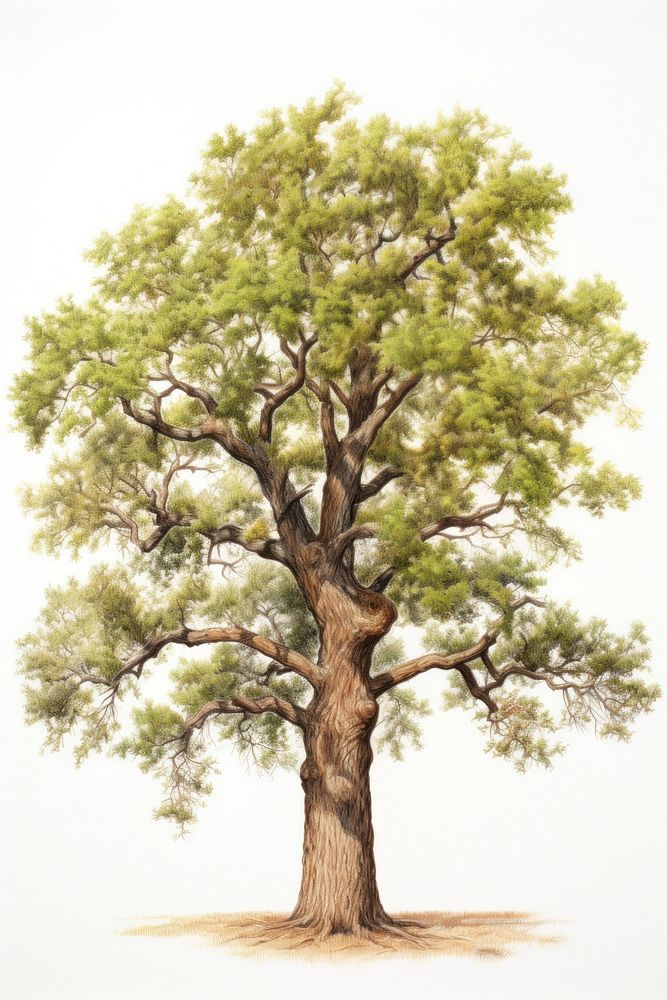 Tree drawing plant oak. | Free Photo Illustration - rawpixel