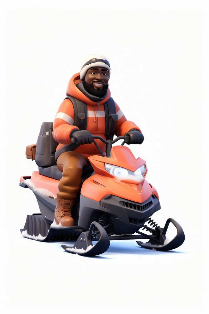 Snowmobile vehicle cartoon helmet. | Free Photo Illustration - rawpixel