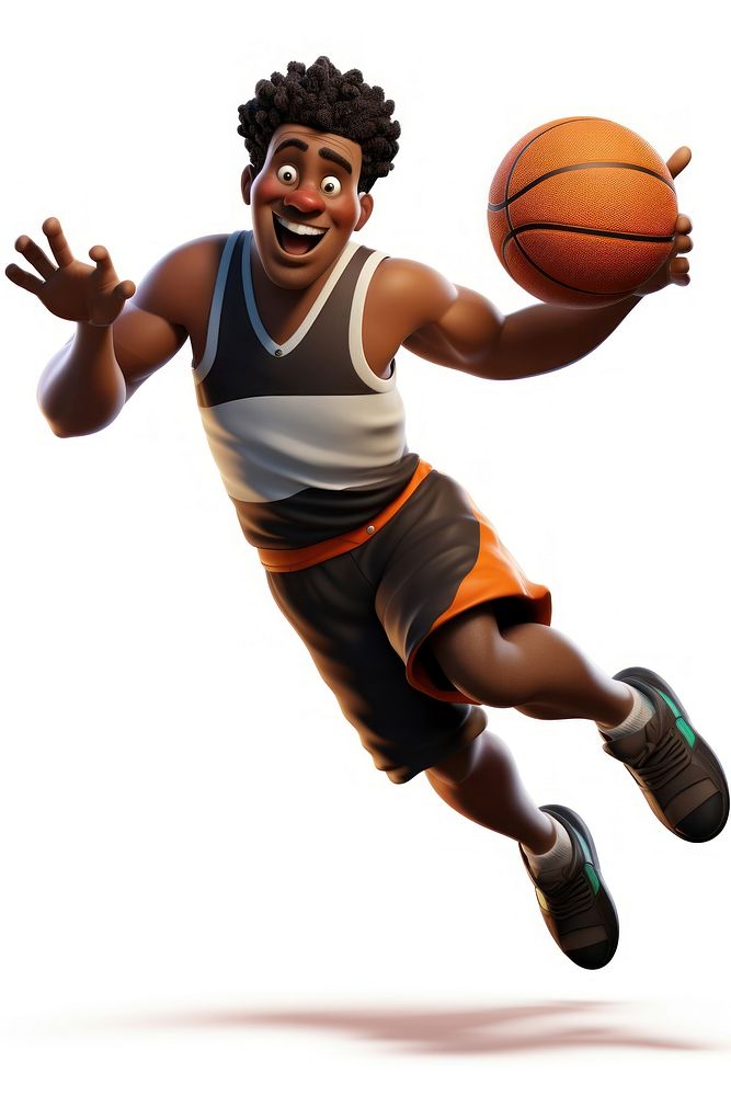 Basketball sports jumping cartoon. | Free Photo Illustration - rawpixel