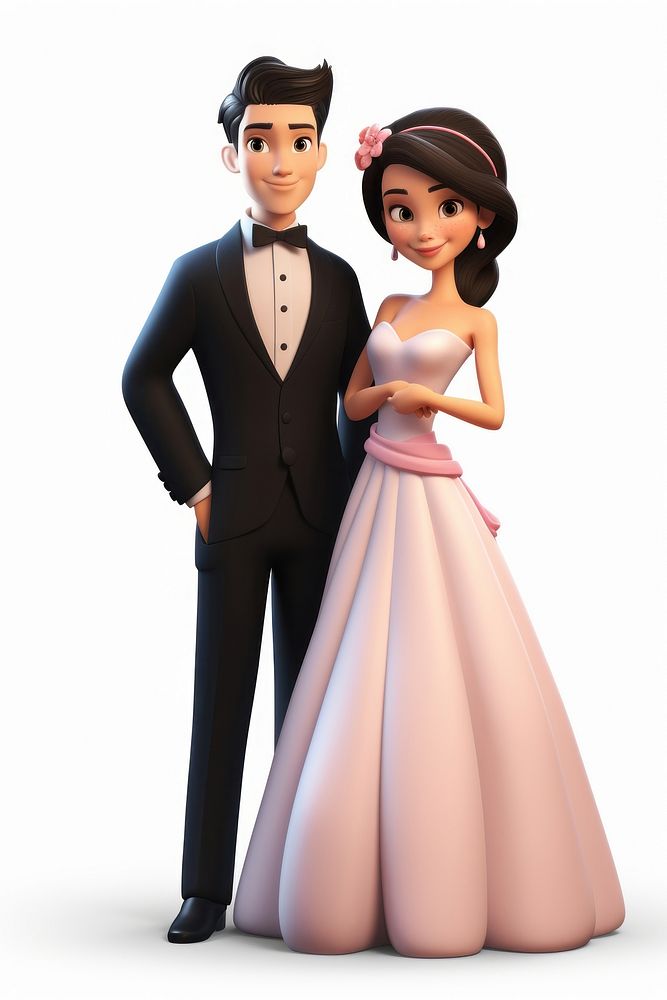 Fashion wedding cartoon dress | Premium Photo Illustration - rawpixel