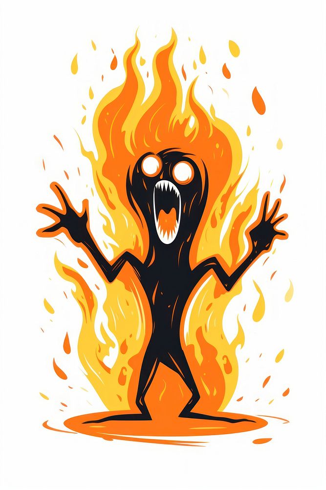 Fire drawing sign representation | Free Photo Illustration - rawpixel