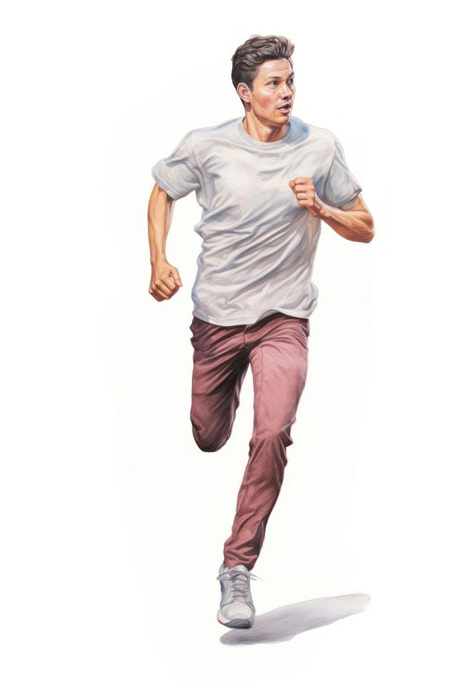 Man running jogging t-shirt adult. | Free Photo Illustration - rawpixel