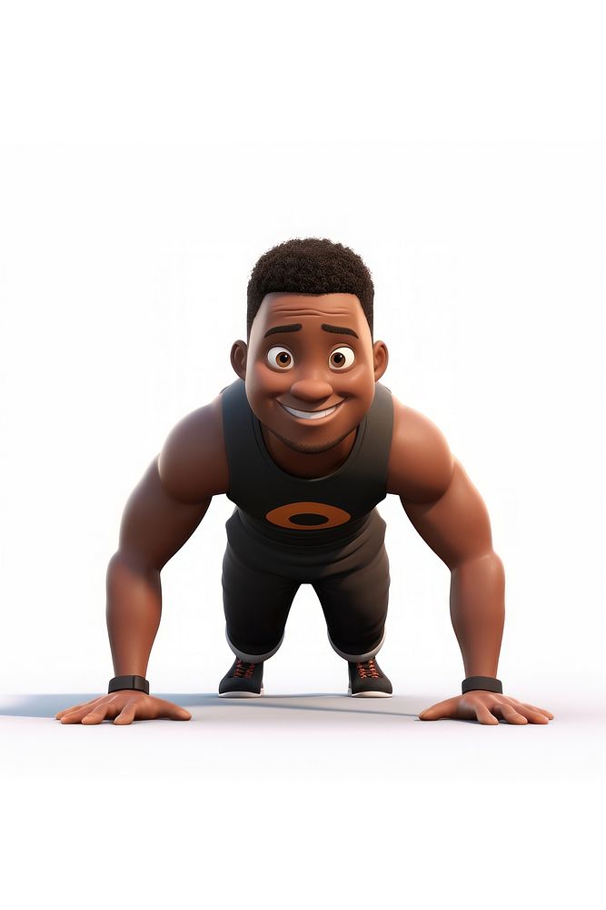 Exercise cartoon fitness sports. AI | Free Photo Illustration - rawpixel