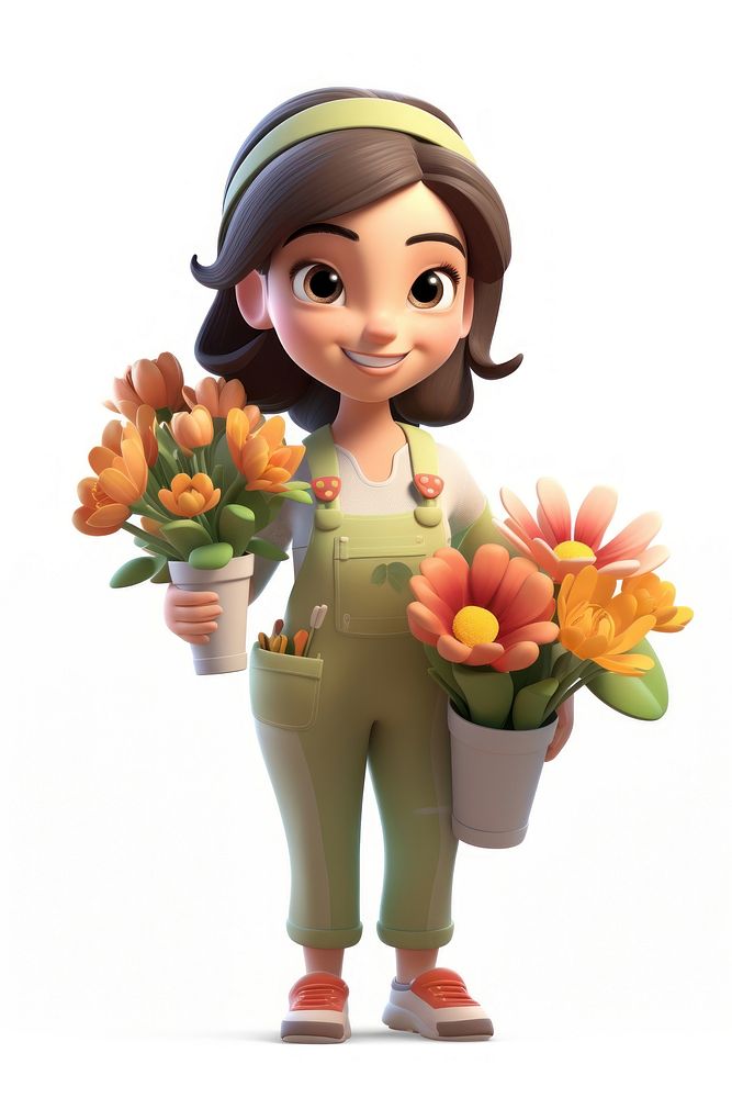Florist cartoon flower plant. | Free Photo Illustration - rawpixel
