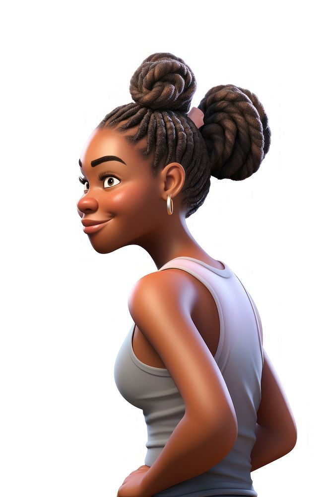 Ponytail cartoon female adult. | Free Photo Illustration - rawpixel