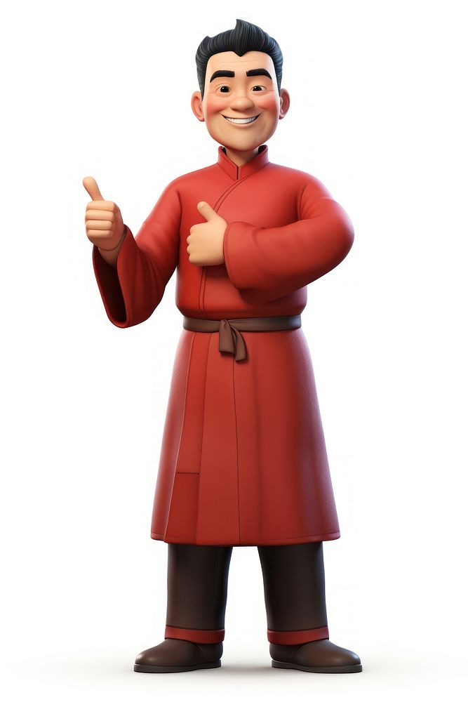 Asian man chinese figurine smiling. | Free Photo Illustration - rawpixel