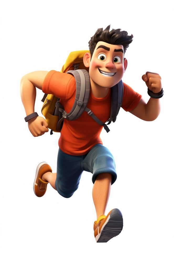 Cartoon running determination exercising. | Free Photo Illustration ...