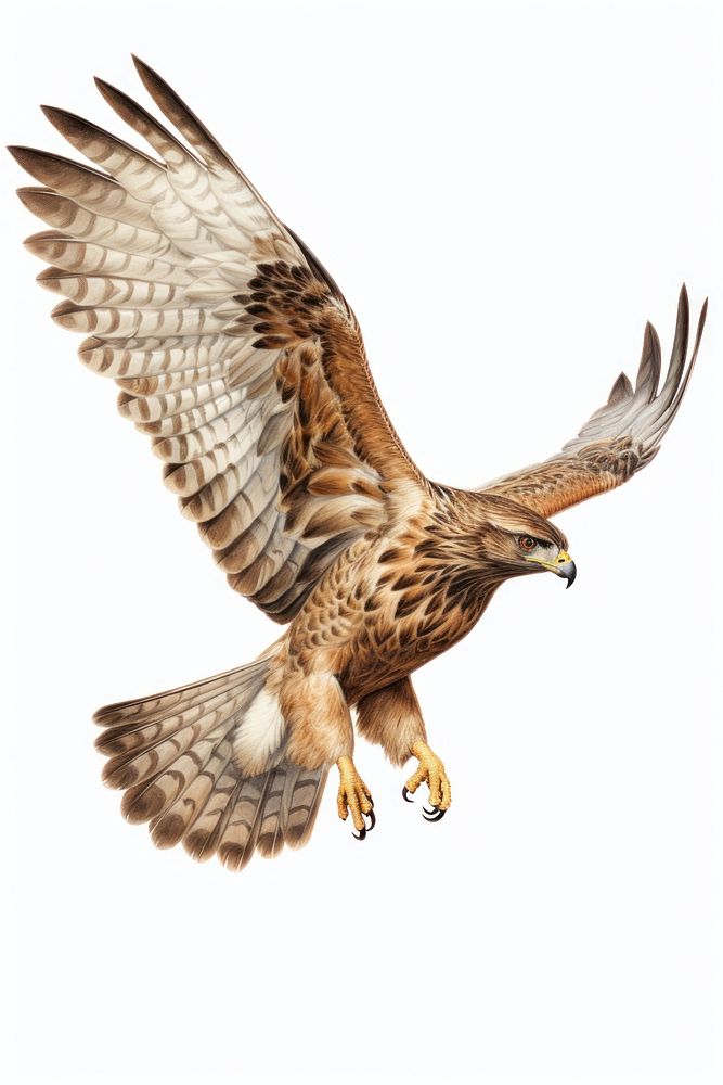 Bird buzzard drawing animal. AI | Free Photo Illustration - rawpixel