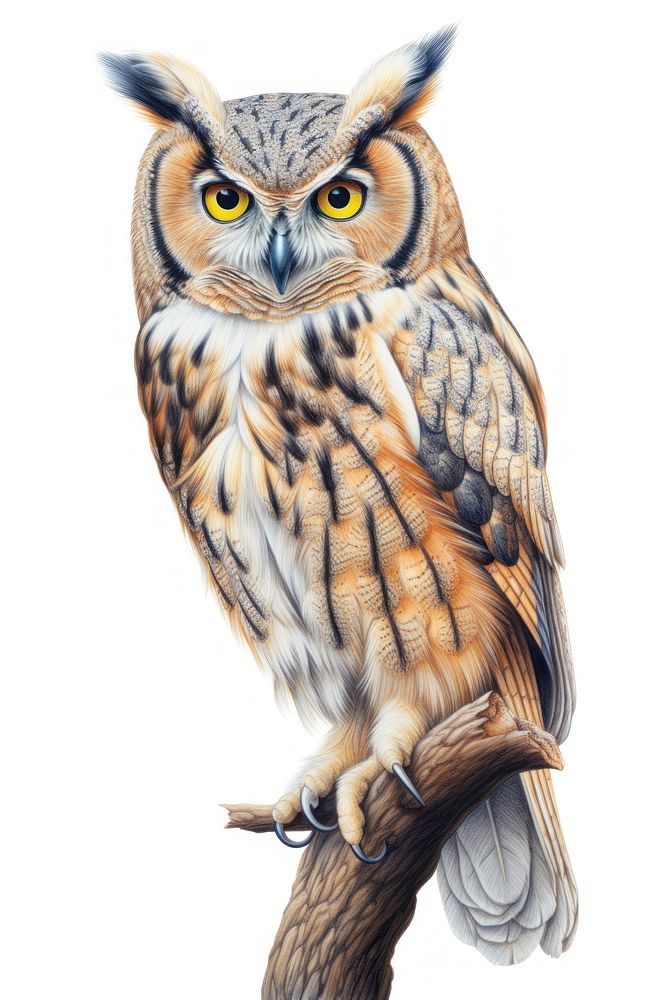 Bird owl drawing animal. AI | Free Photo Illustration - rawpixel
