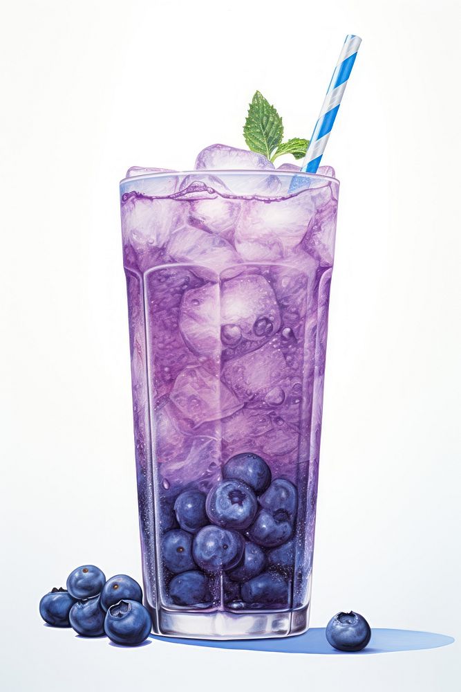 Blueberry blueberry cocktail mojito. | Premium Photo Illustration ...