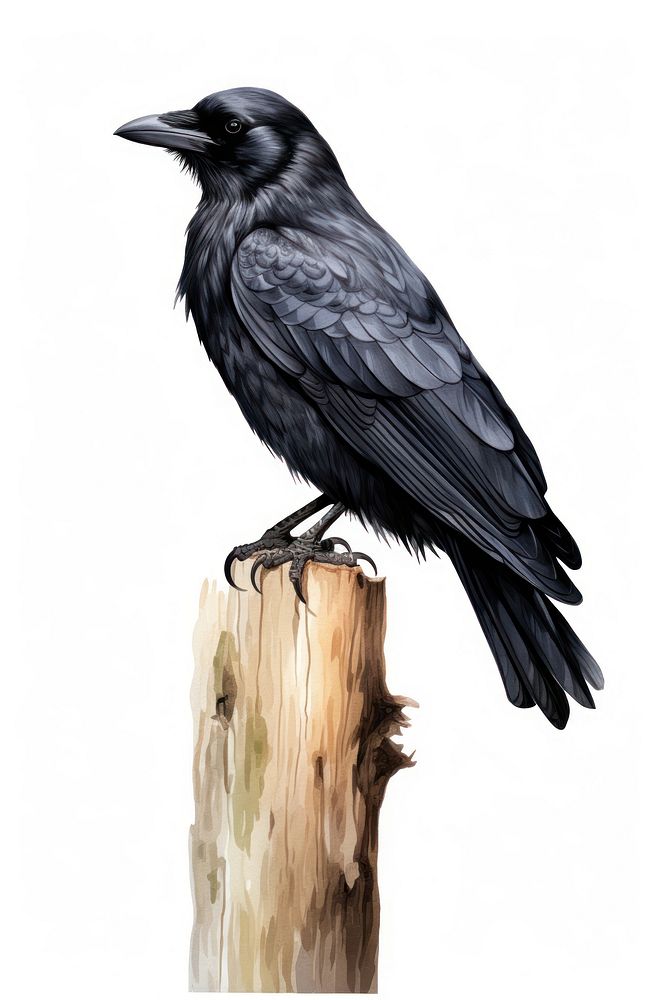 Crow blackbird drawing animal. AI | Free Photo Illustration - rawpixel