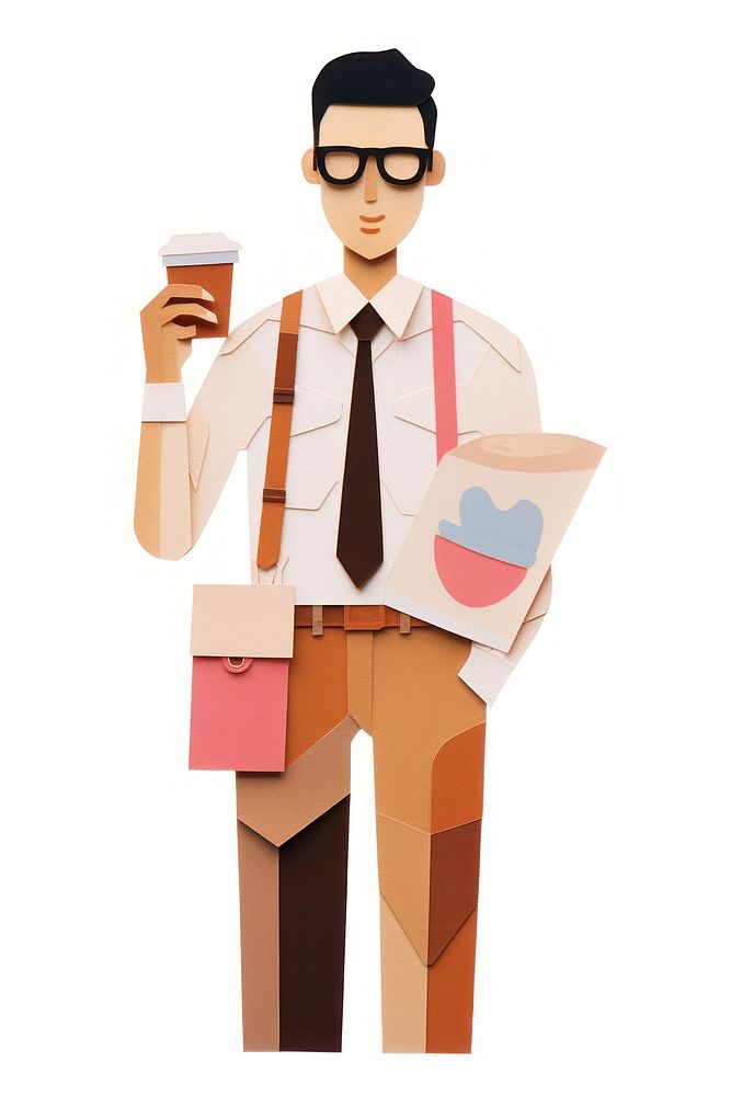 Barista white background accessories sunglasses. | Premium Photo ...