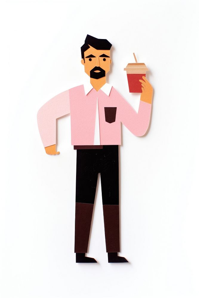 Barista adult white background representation. | Premium Photo ...