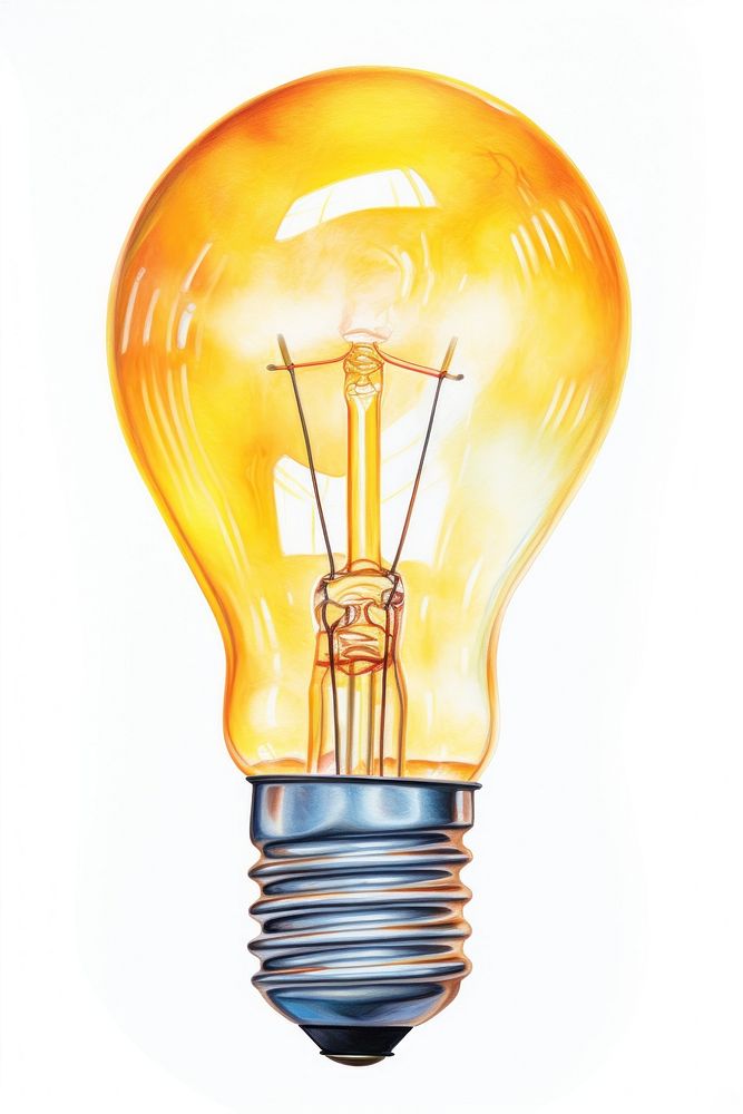Bulb light lightbulb white background. | Free Photo Illustration - rawpixel