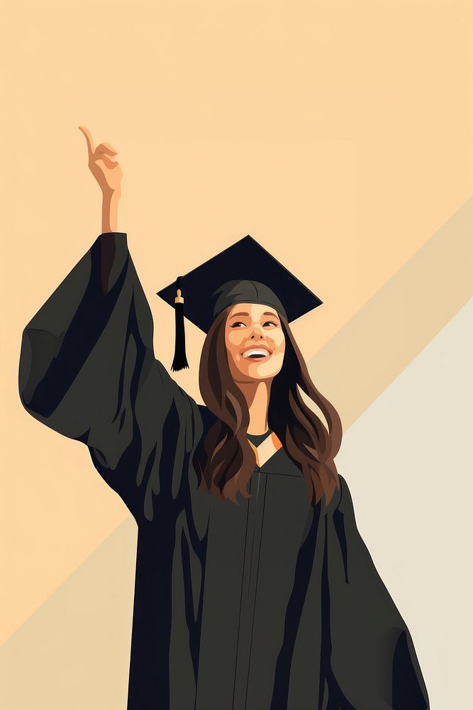 Graduate student graduation adult joy. | Free Photo Illustration - rawpixel