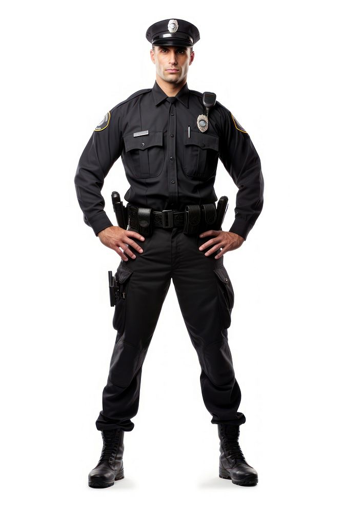 Cop officer adult white background. | Premium Photo - rawpixel