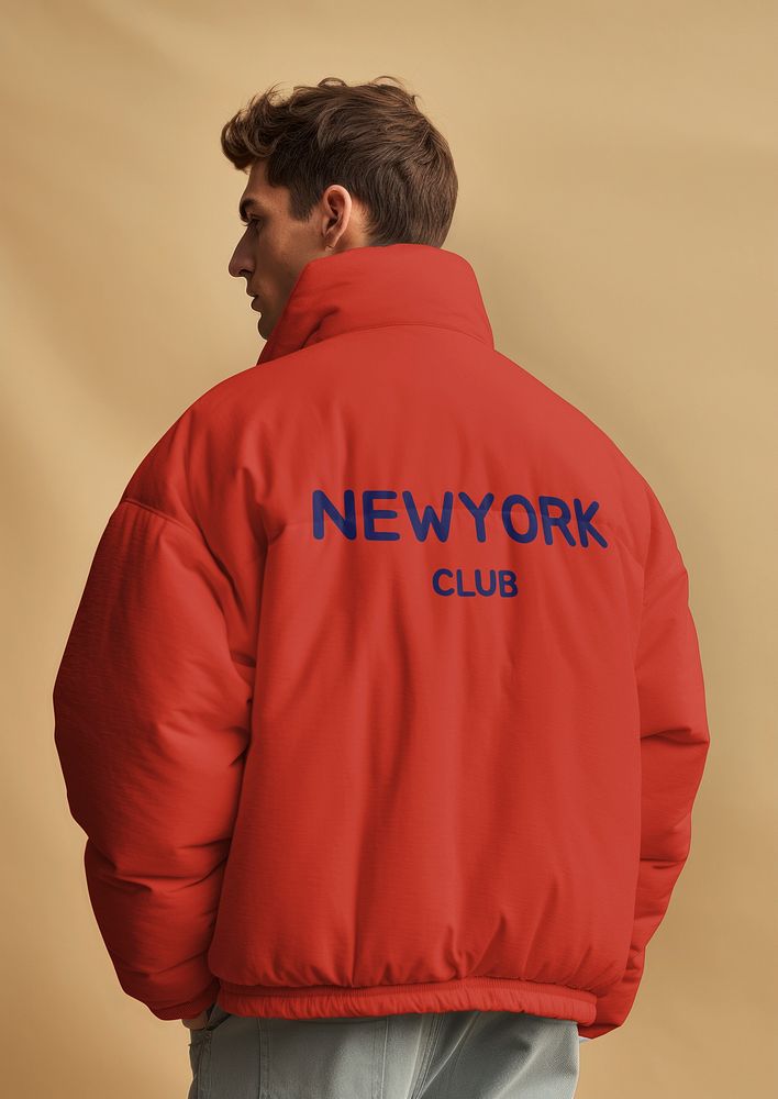 Puffer jacket mockup, winter apparel | Premium PSD Mockup - rawpixel