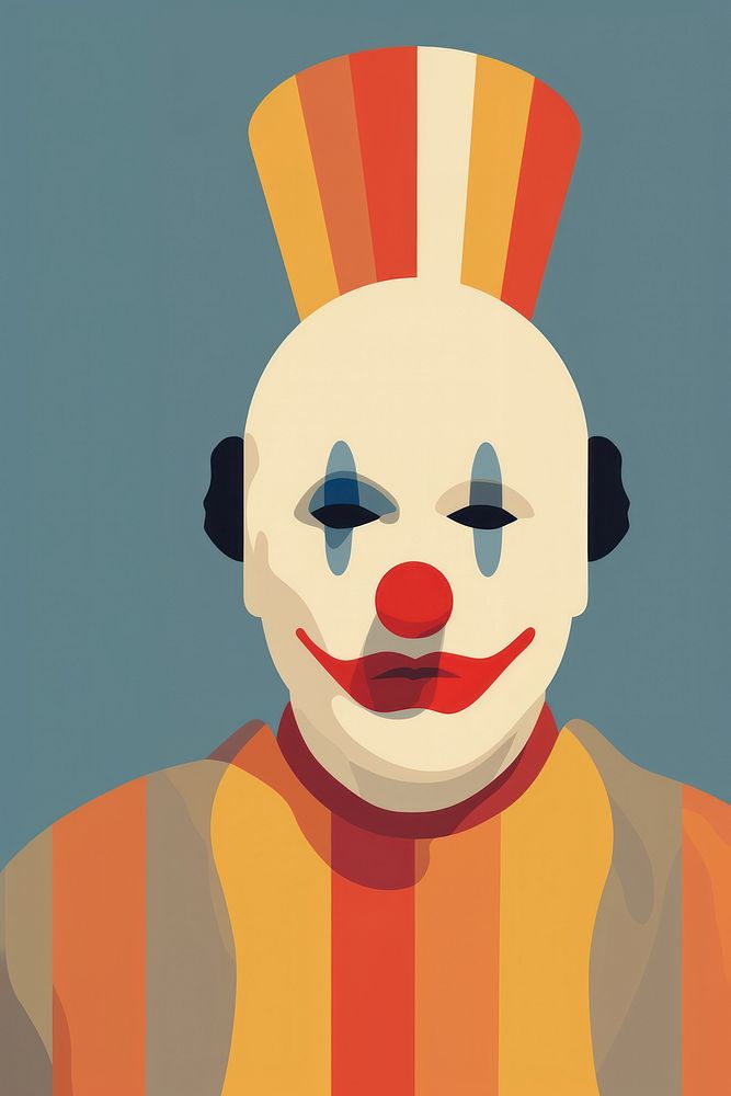 Clown circus face representation celebration. | Free Photo Illustration ...