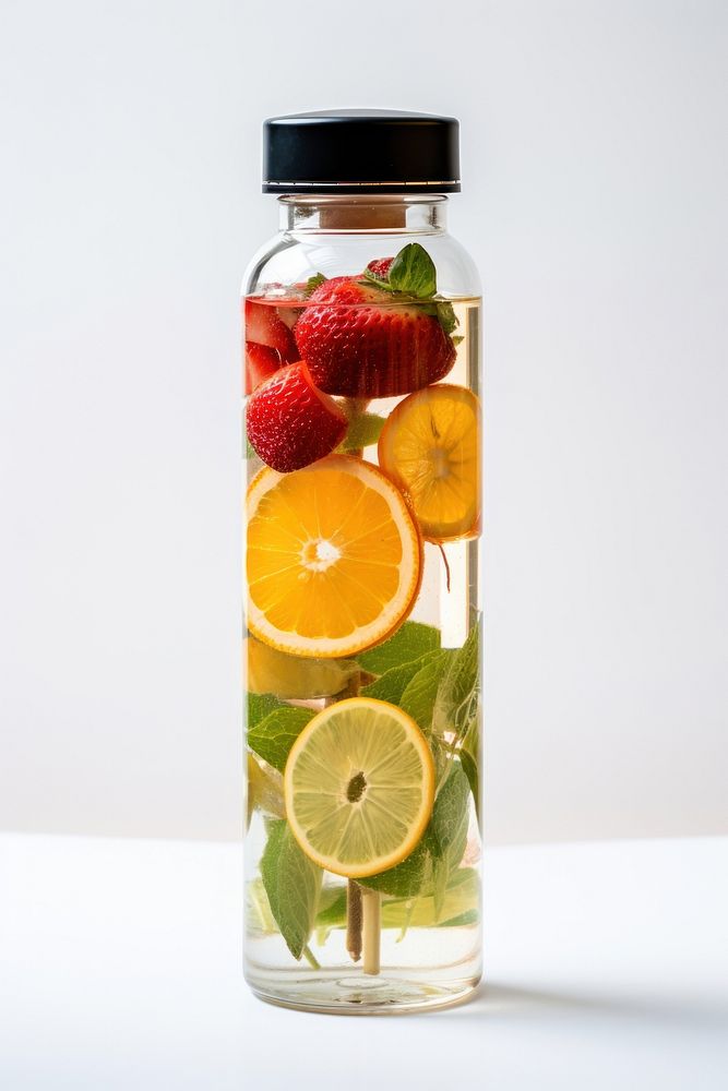 Infuse water fruit strawberry bottle. | Free Photo - rawpixel