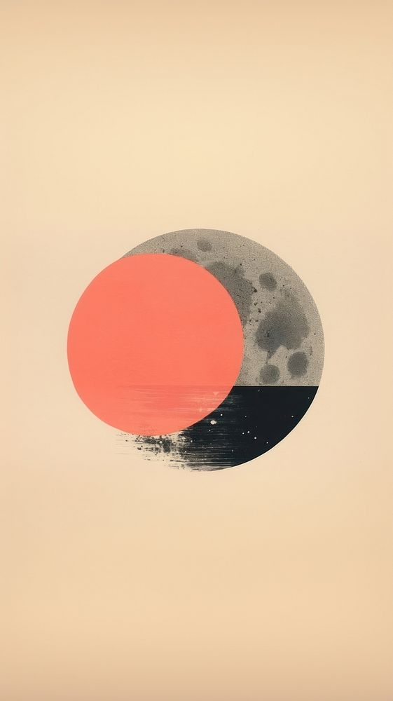 Minimal simple moon astronomy art | Free Photo Illustration - rawpixel