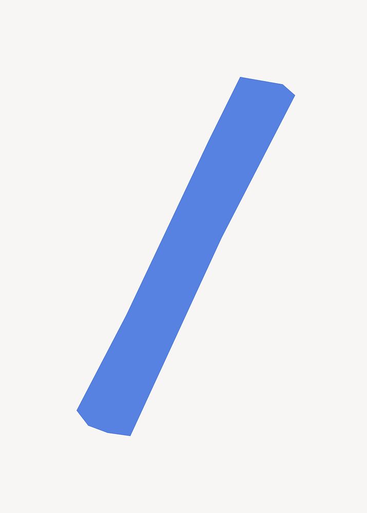 Slash symbol, paper craft element | Premium Vector - rawpixel