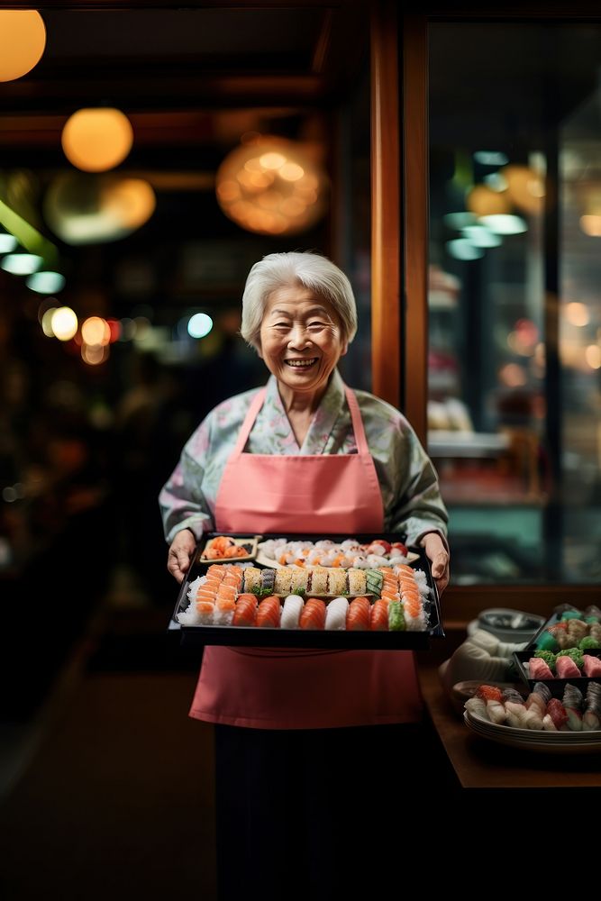 Sushi chef adult woman architecture. | Free Photo - rawpixel