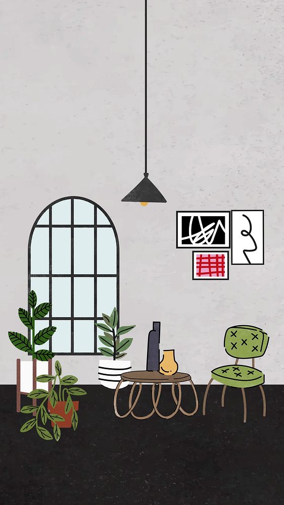 Interior design iPhone wallpaper, aesthetic | Premium Photo - rawpixel