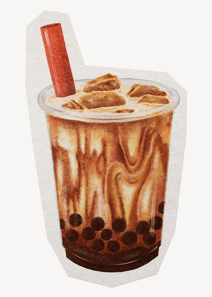 Bubble tea paper cut isolated | Premium Photo - rawpixel