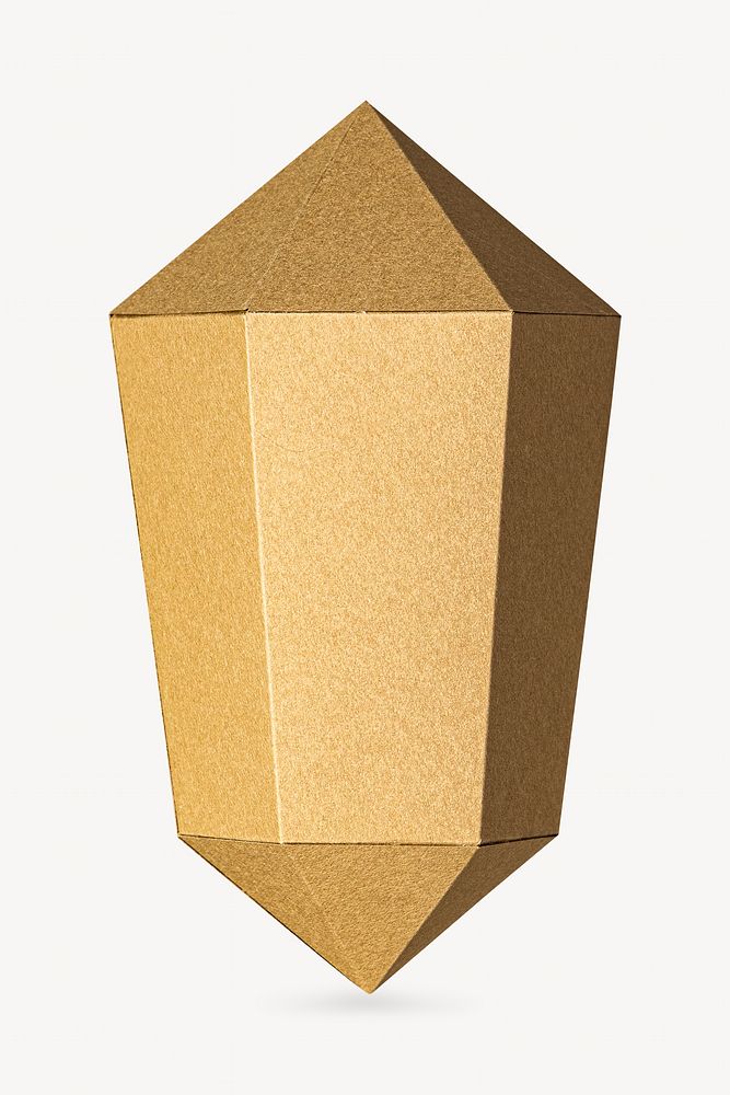 Golden hexagonal prism paper craft | Free Photo - rawpixel