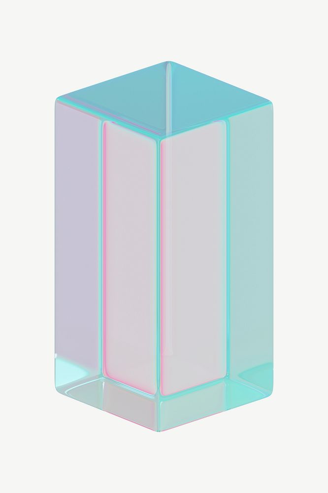 3D rectangular prism, geometric shape | Premium PSD - rawpixel