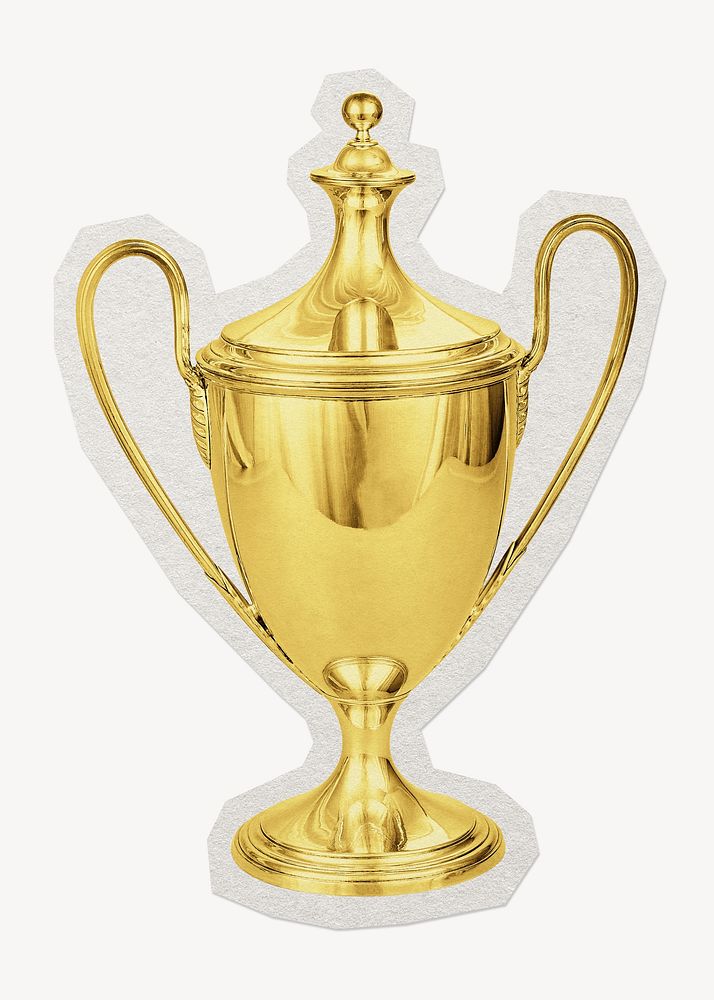 Aesthetic gold trophy paper element | Premium Photo - rawpixel